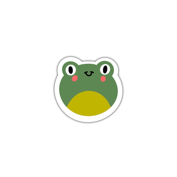 Froggy Face Sticker - Etsy
