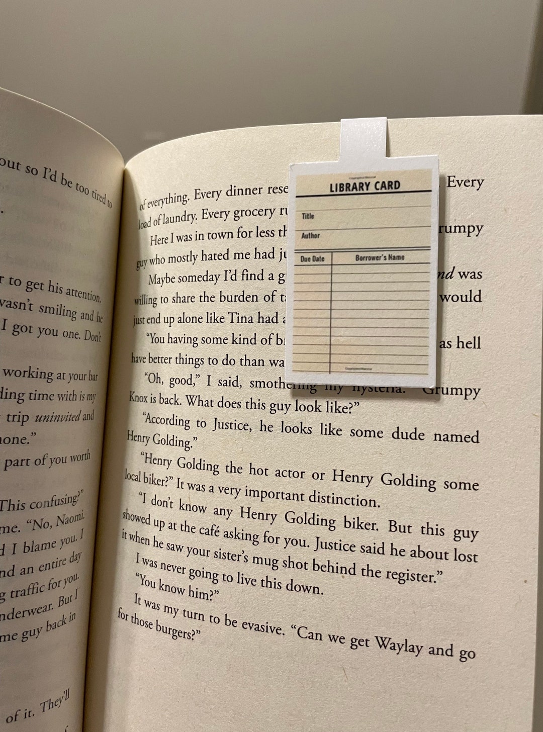 Library Card Magnetic Bookmark - Etsy