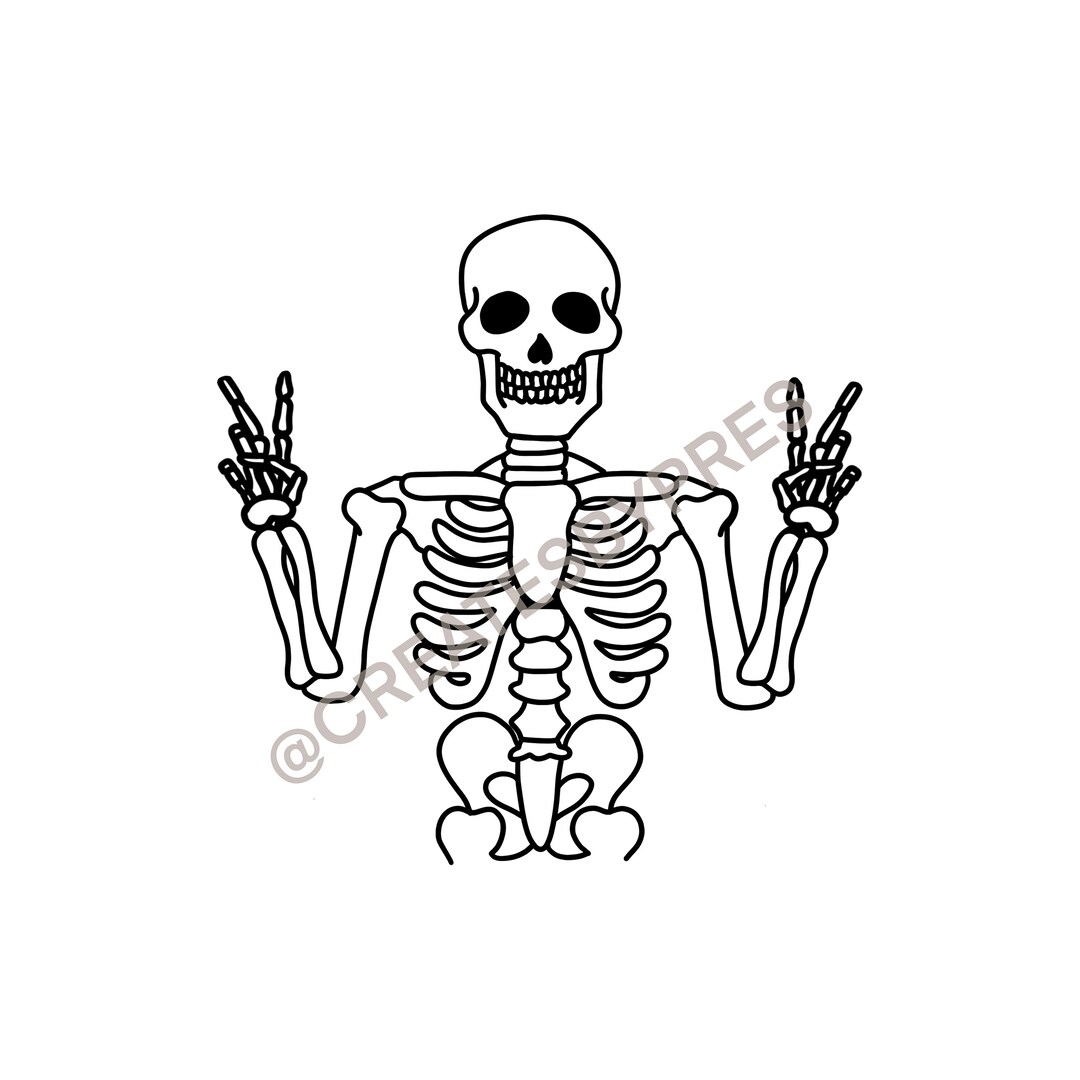 Peace Skeleton - Instant DIGITAL Download - Etsy