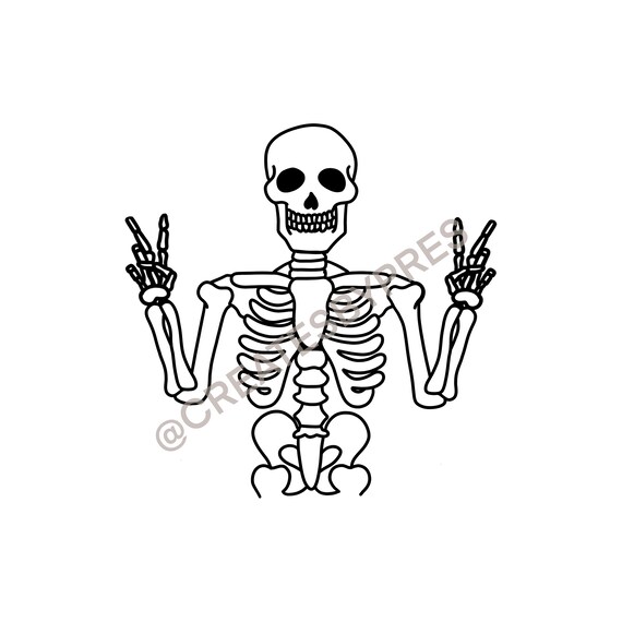 Peace Skeleton Instant DIGITAL Download - Etsy
