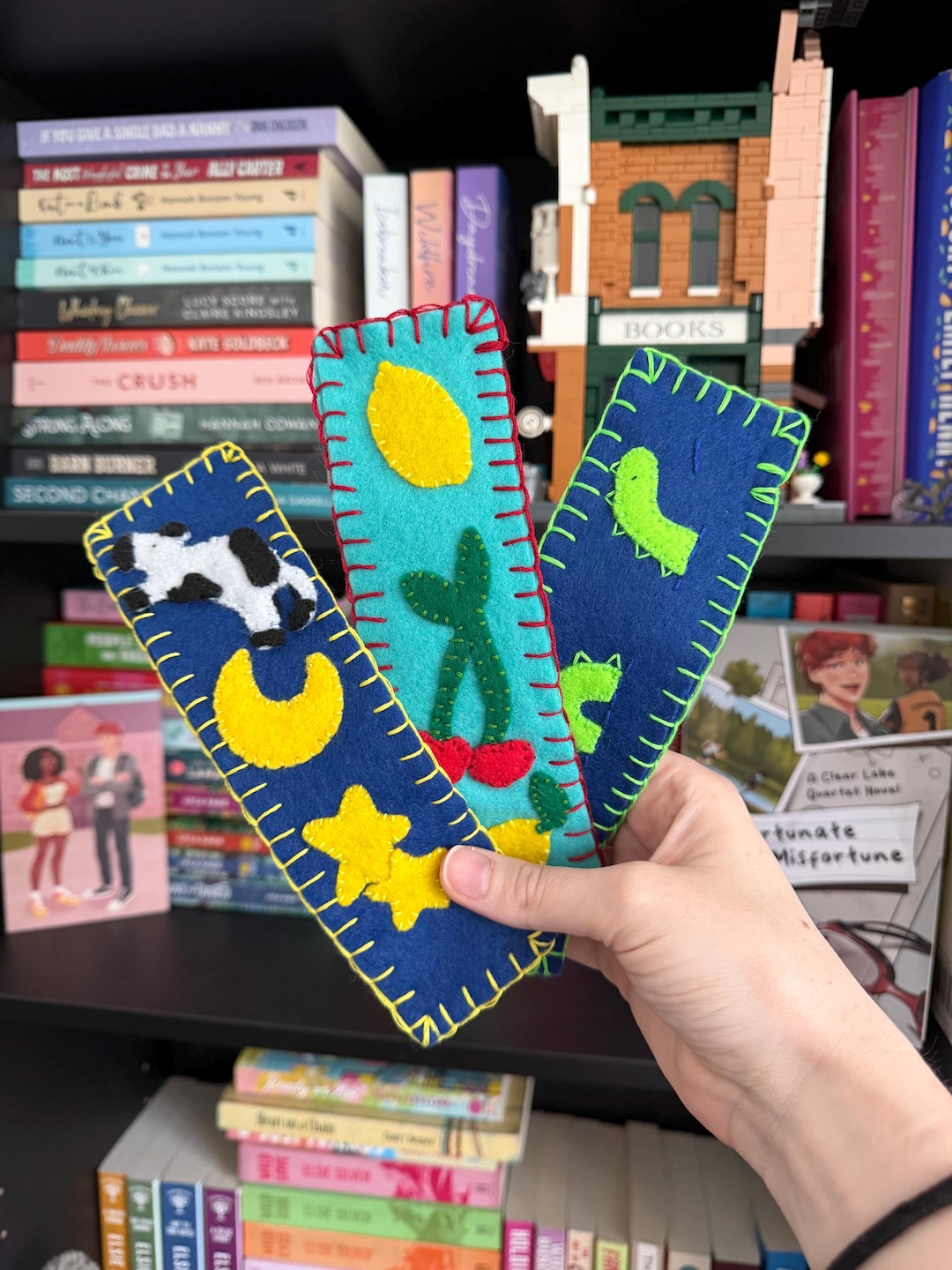 Handmade Embroidered Felt Bookmarks - Etsy