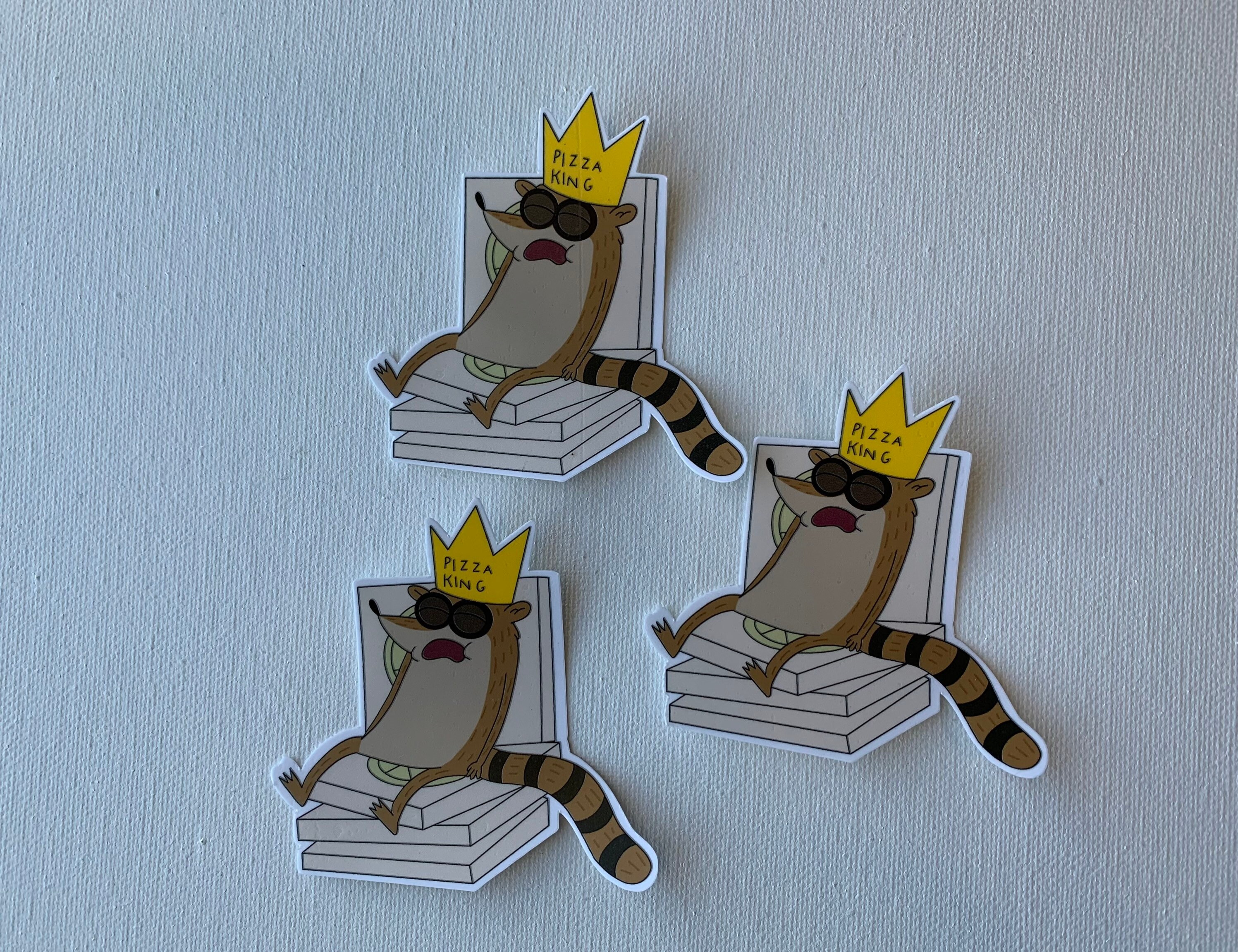 Pizza King Rigby Sticker - Etsy UK