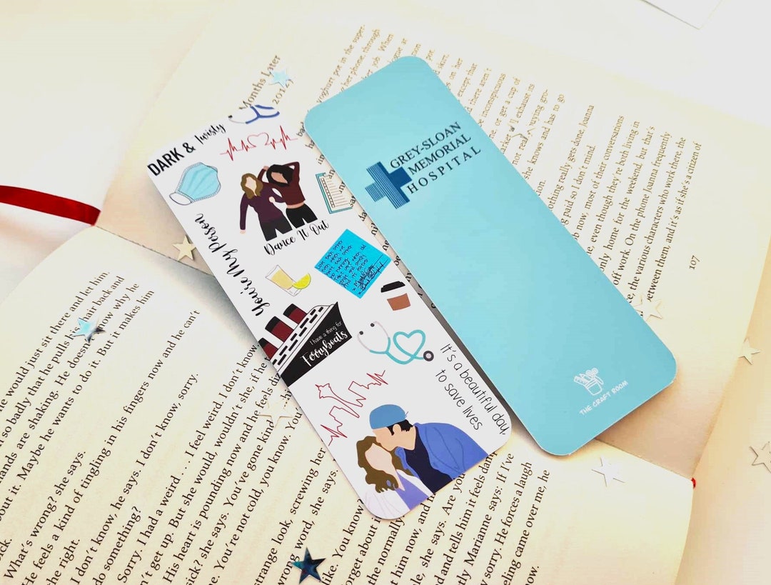 Greys Anatomy Themed Bookmark - Meredith & Christina, Mcdreamy, TV ...