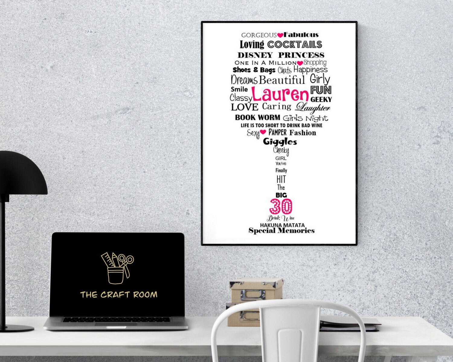 Personalised Birthday Word Art A4 Printable File ONLY - Etsy.de