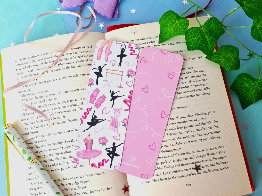 Ballet Bookmark - Ballerina, Ballet Dancer, Tutu, Pointe Shoes, Pink ...