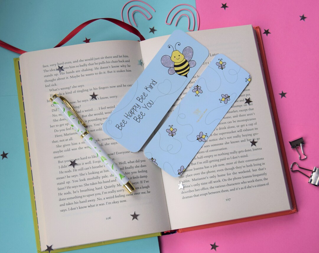 Bee Happy, Bee Kind, Bee You Bookmark, Buzzy Bee, Be Kind, Glitter ...