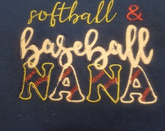 BASEBALL NANA Bleached Shirt / Sports Mom / Custom Shirts / - Etsy