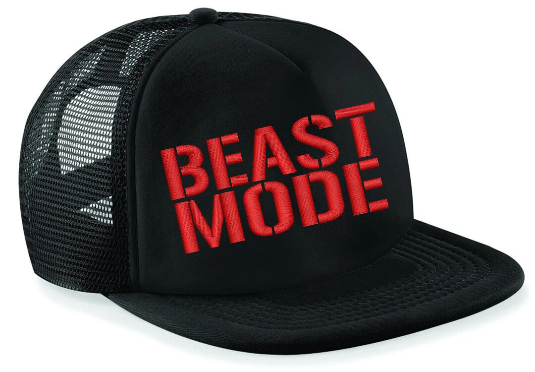 Beast Mode Embroidered Snapback Cap - Etsy