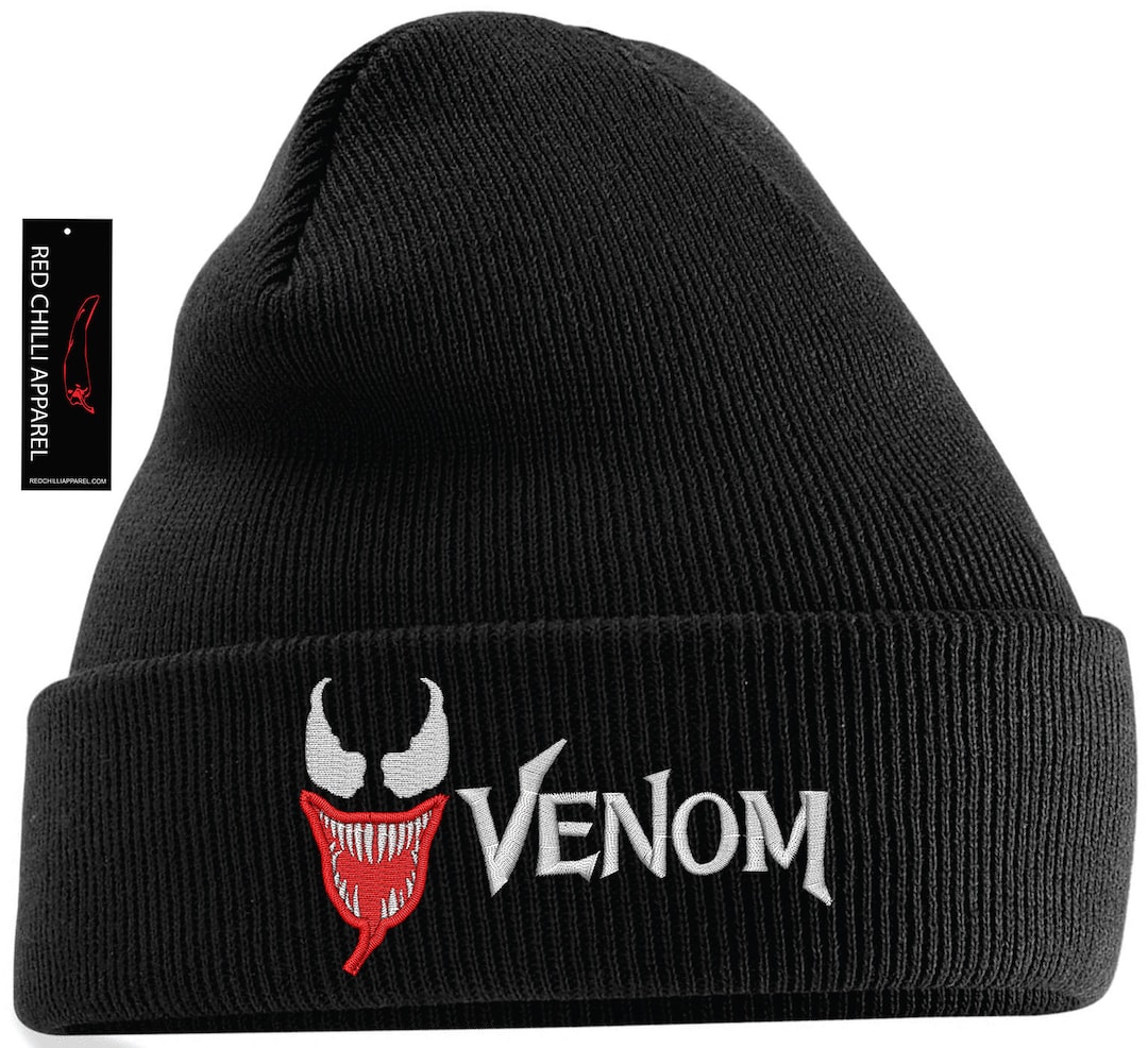 Venom Inspired Embroidered Beanie Hat - Etsy