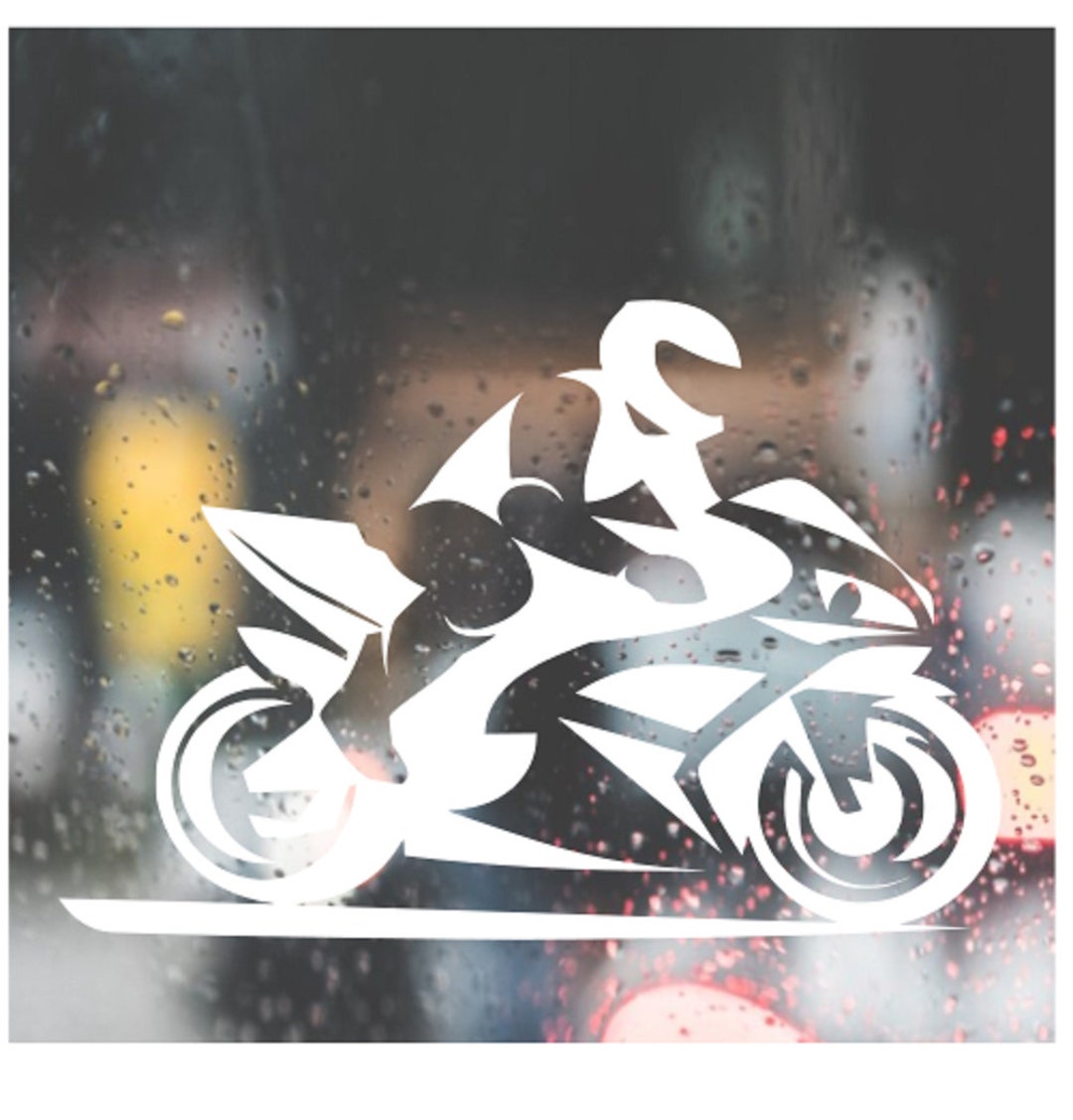 Custom Decal Sportbike Rider Motorcycle Side View / Vinyl Sticker Decal ...