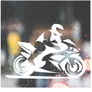 Custom Decal Sportbike Rider Motorcycle Side View / Vinyl Sticker Decal ...
