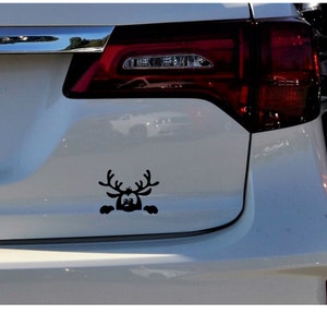 Reindeer Looky-loo Christmas Vinyl Sticker, Car Truck Window Decal - Etsy