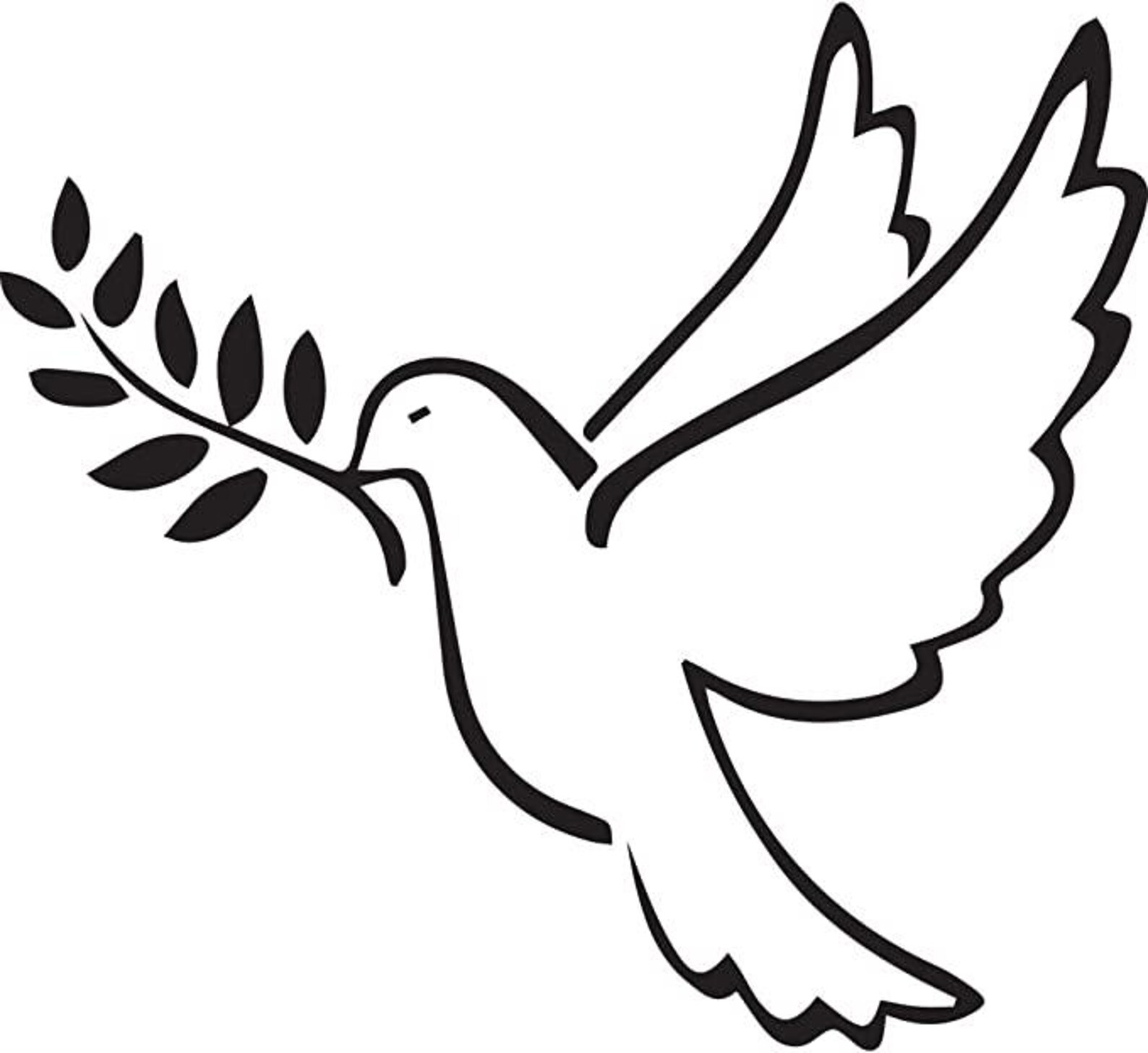 Symbol Dove Peace Vinyl Sticker Decal for Car, Truck, Window, Bumper ...