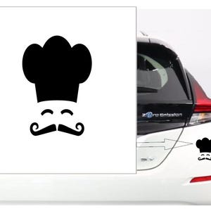 Chef Silhouette Vinyl Sticker Decal for Car, Truck, Window, Bumper ...