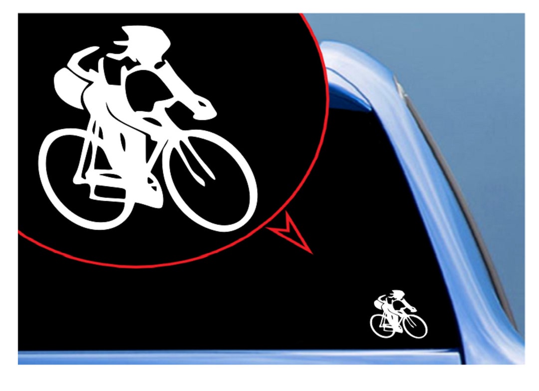 Cycling Sticker Road Bike Vinyl Sticker Decal for Car, Truck, Window ...