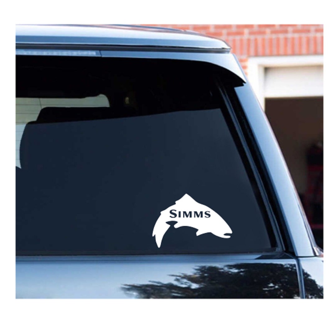 Simms Fishing Vinyl Sticker Decal for Car, Truck, Window, Bumper ...