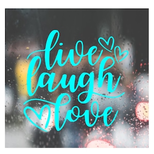 Live Laugh Love Hearts Vinyl Sticker Decal for Car, Truck, Window ...