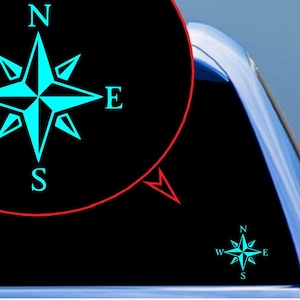 L Compass Nautical Star Vinyl Sticker Decal for Car, Truck, Window ...