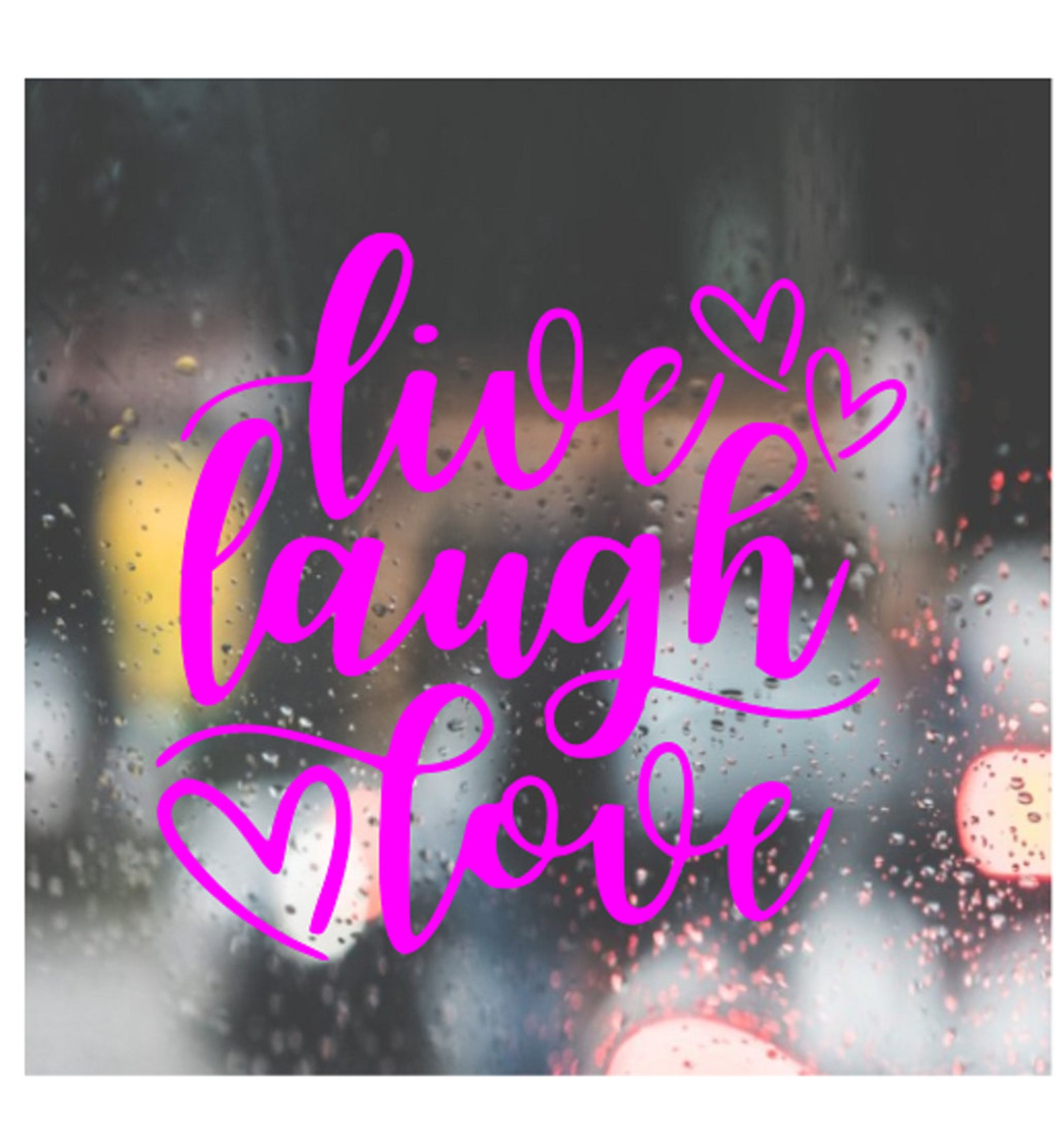 Live Laugh Love Hearts Vinyl Sticker Decal for Car, Truck, Window ...