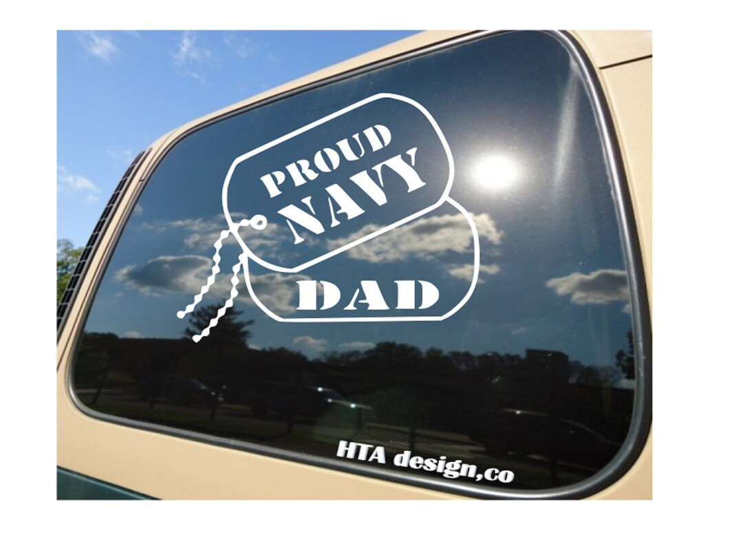 Decal for Proud Navy Dad Vinyl Sticker Decal for Car, Truck, Window ...
