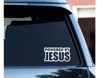 Powered by Jesus Sticker - Etsy