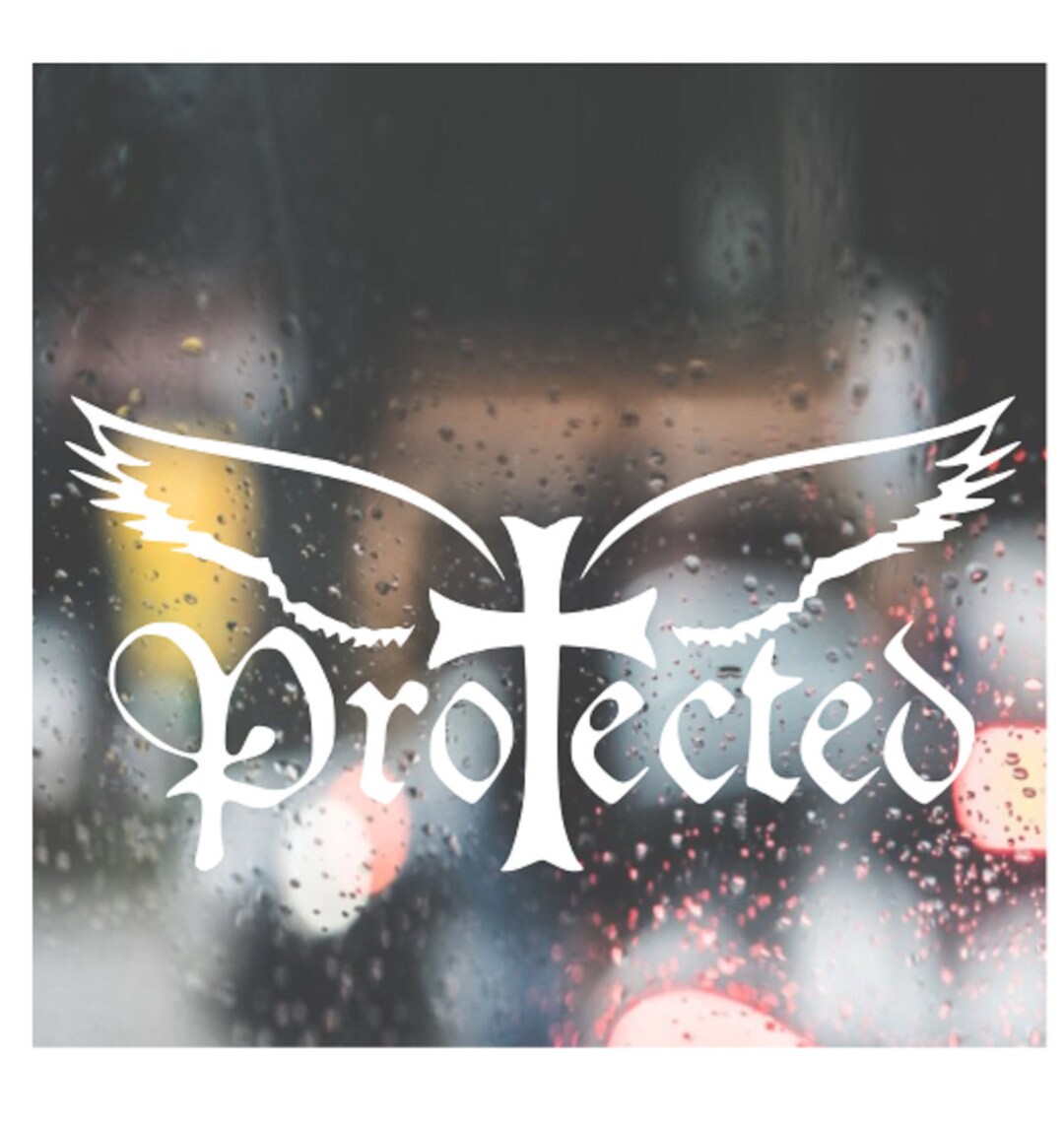 Protected Christian Vinyl Sticker Decal for Car, Truck, Window, Bumper ...