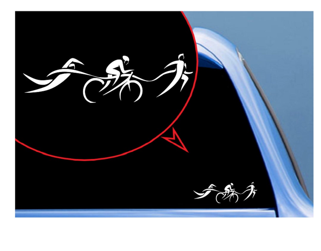 Triathlon Swim Bike Run Vinyl Decal, Car, Laptop, Home Decor - Etsy