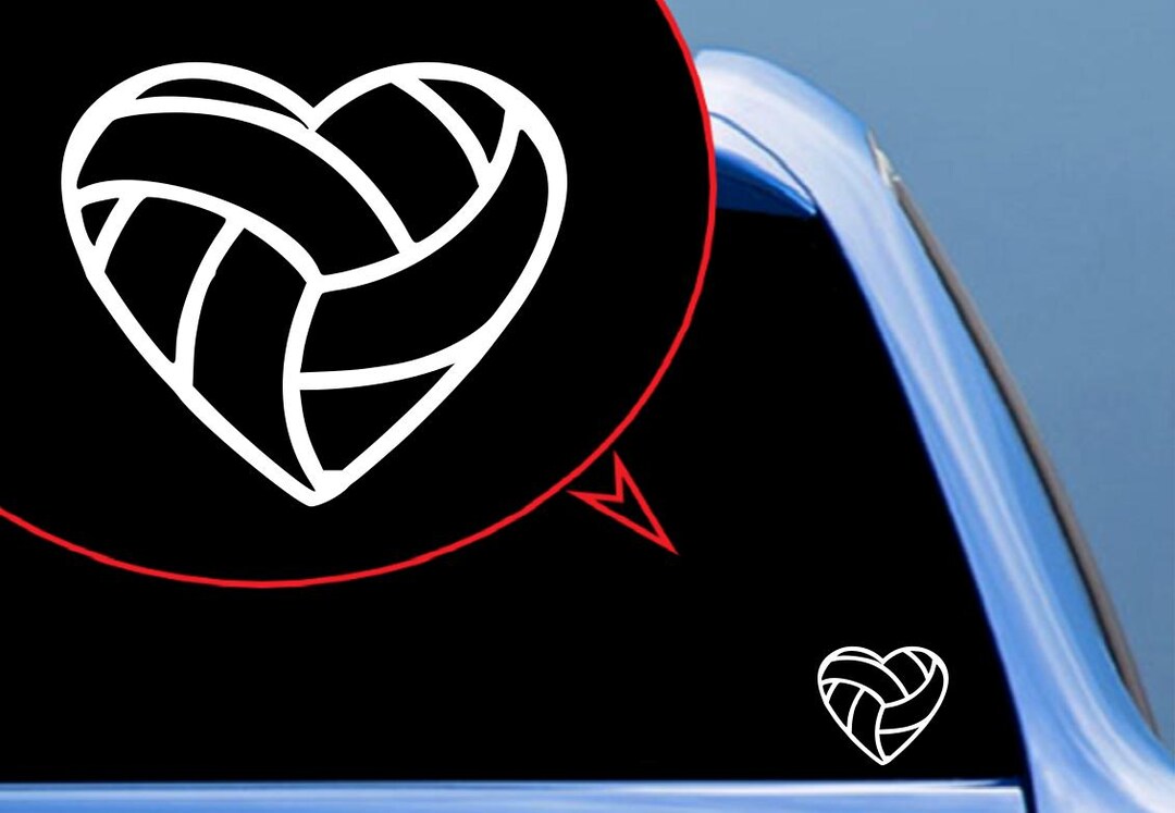 Volleyball Heart Vinyl Decal Sticker, Car, Laptop, Home Decor - Etsy