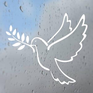 Symbol Dove Peace Vinyl Sticker Decal for Car, Truck, Window, Bumper ...