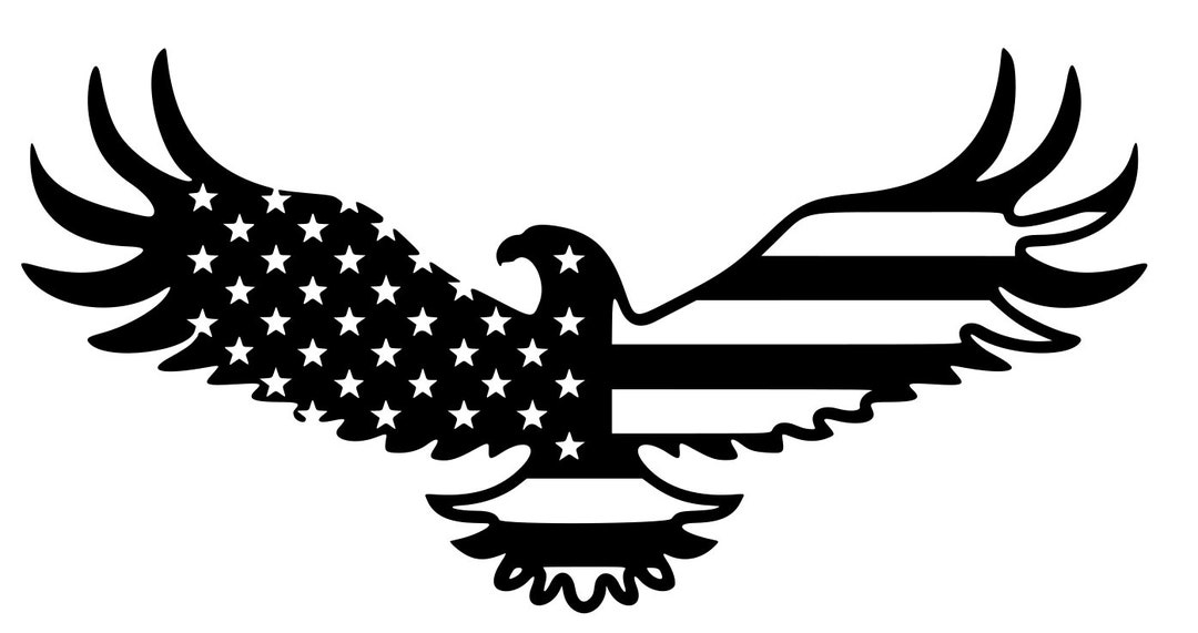 Custom Decal Eagle Flying American Flag Vinyl Sticker Decal for Car ...