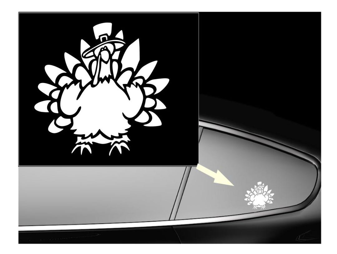 Turkey Vinyl Sticker Decal for Car, Truck, Window, Bumper Decal for ...