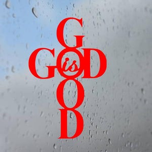 God is Good Cross Vinyl Sticker Decal for Car, Truck, Window, Bumper ...