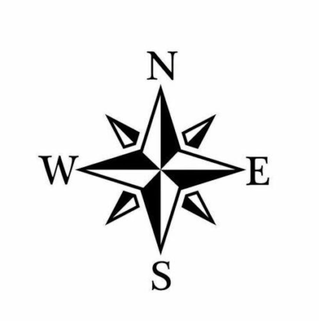 L Compass Nautical Star Vinyl Sticker Decal for Car, Truck, Window ...