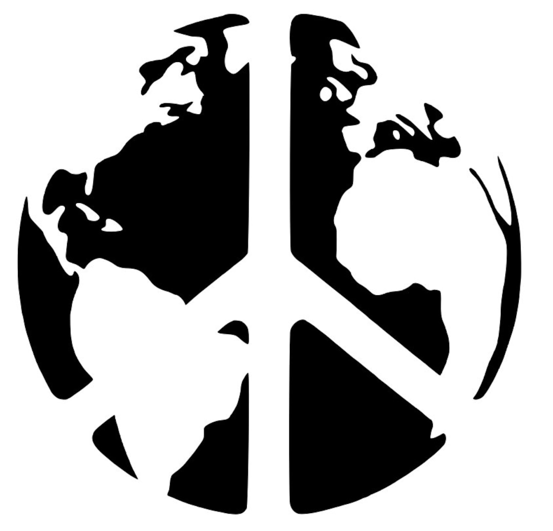 Custom Decal WORLD PEACE on EARTH / Vinyl Sticker Decal for Car, Truck ...