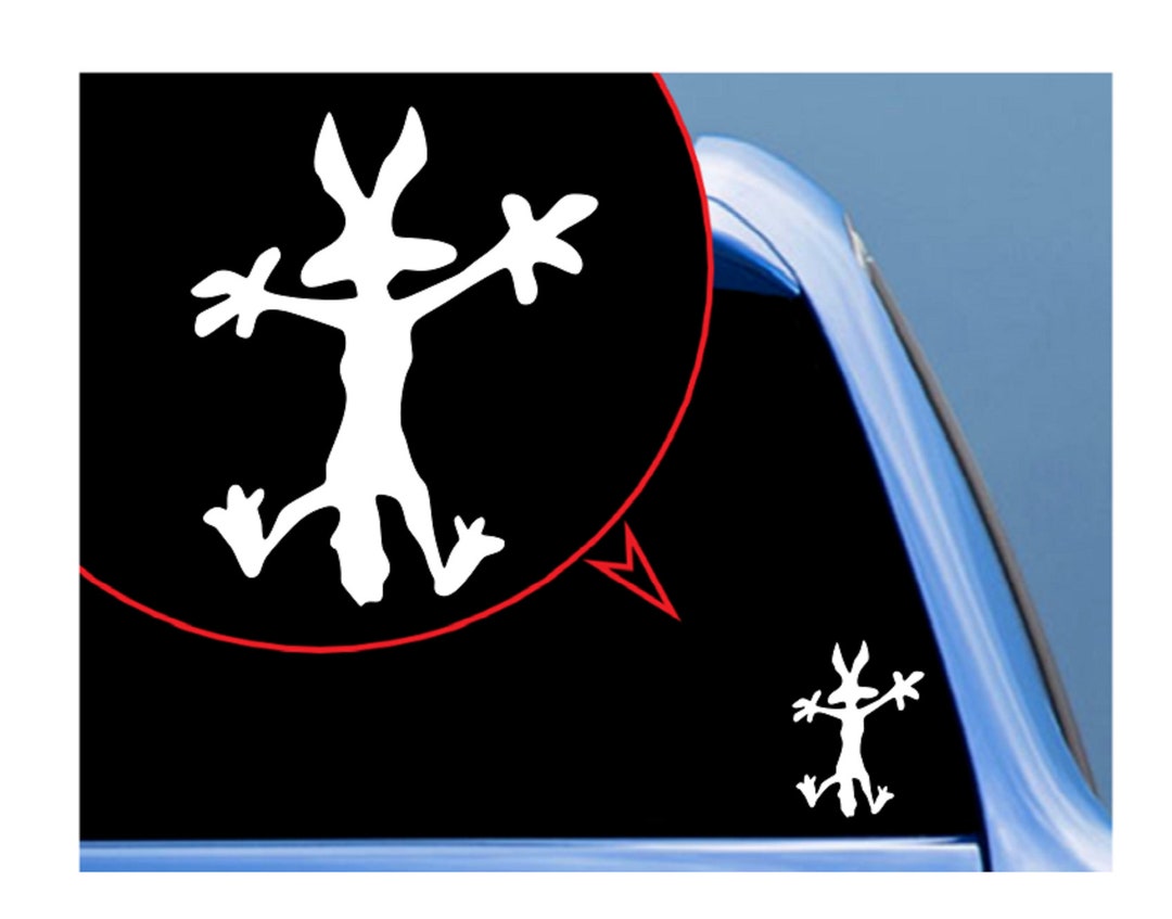 Wile E Coyote Hitting Wall Splat Wiley Vinyl Sticker Decal for Car ...