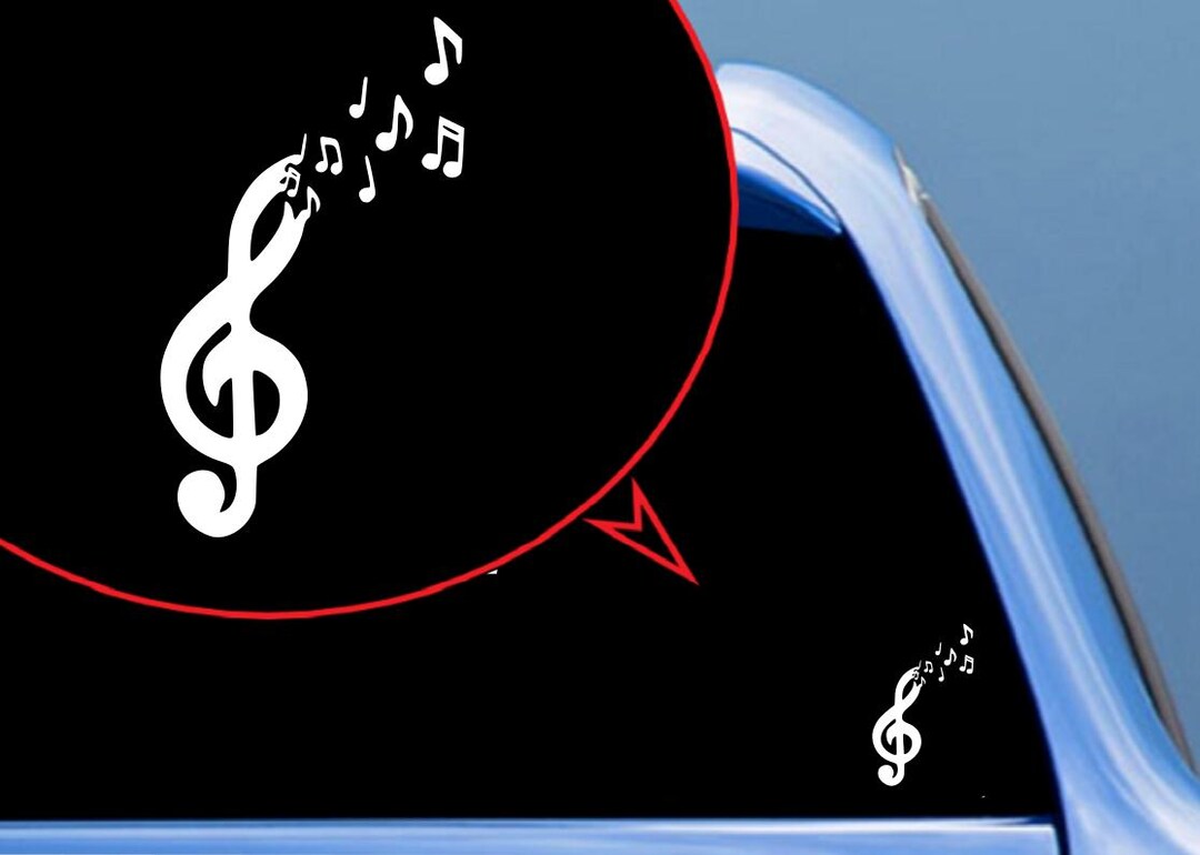 The Music Vinyl Sticker Decal for Car, Truck, Window, Bumper Decal for ...