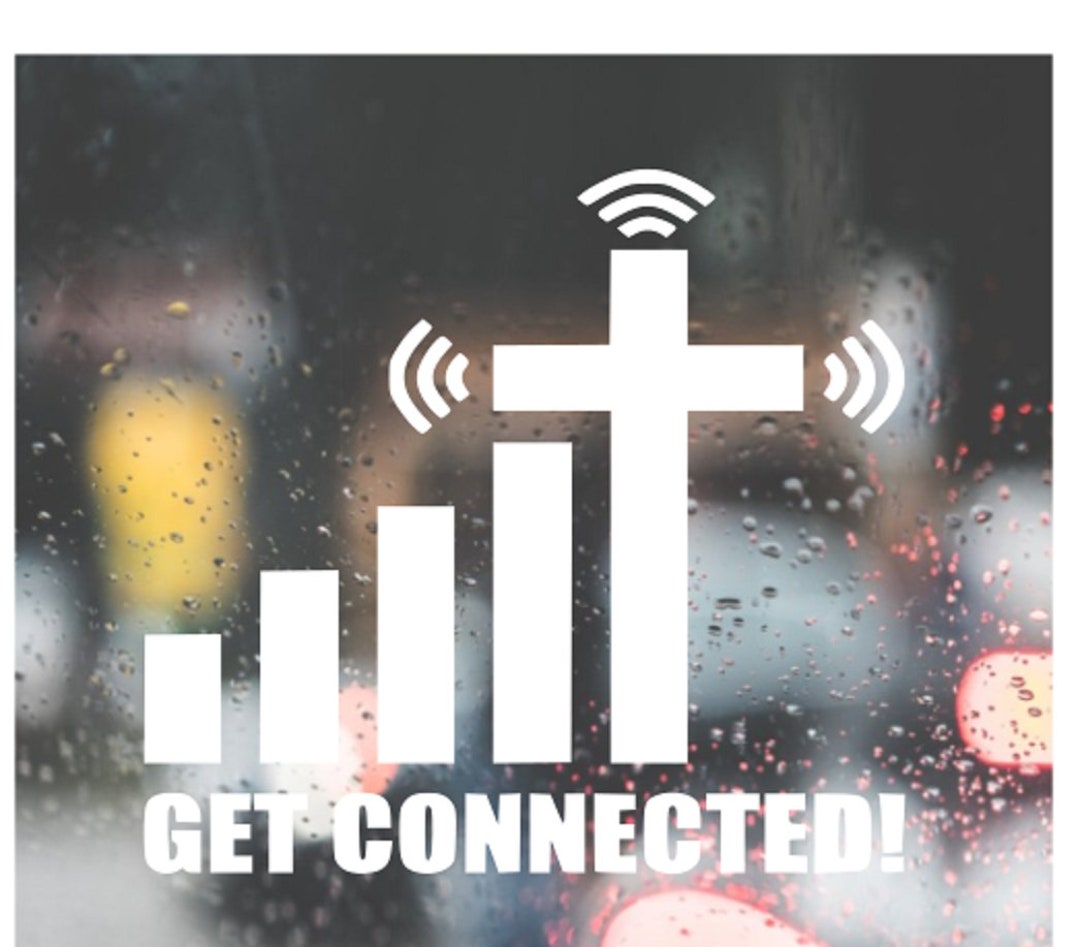 Custom Jesus Get Connected Vinyl Sticker Decal for Car, Truck, Window ...