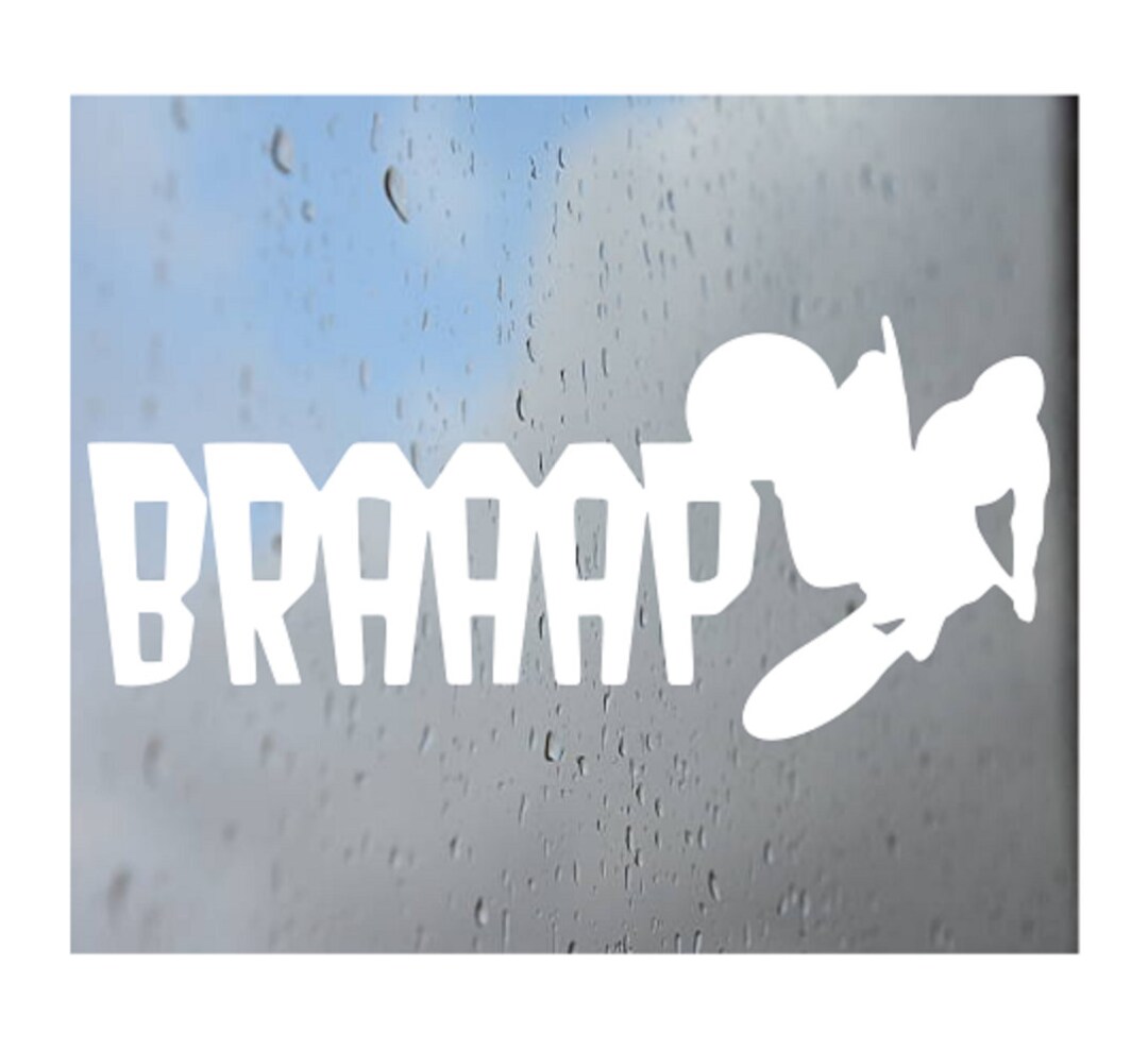 Dirt Bike BRAAAP Vinyl Sticker Decal for Car, Truck, Window, Bumper ...