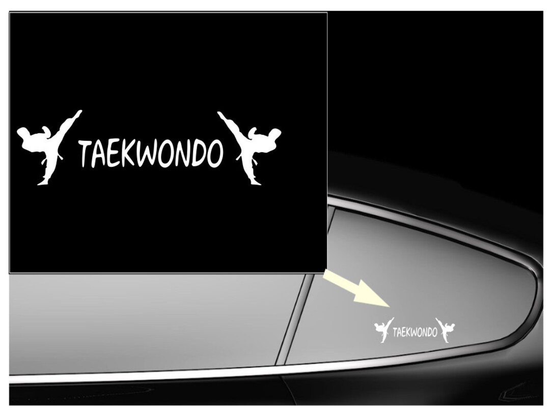 Custom Decals Taekwondo Sticker TKD Martial Arts Karate Vinyl Sticker ...