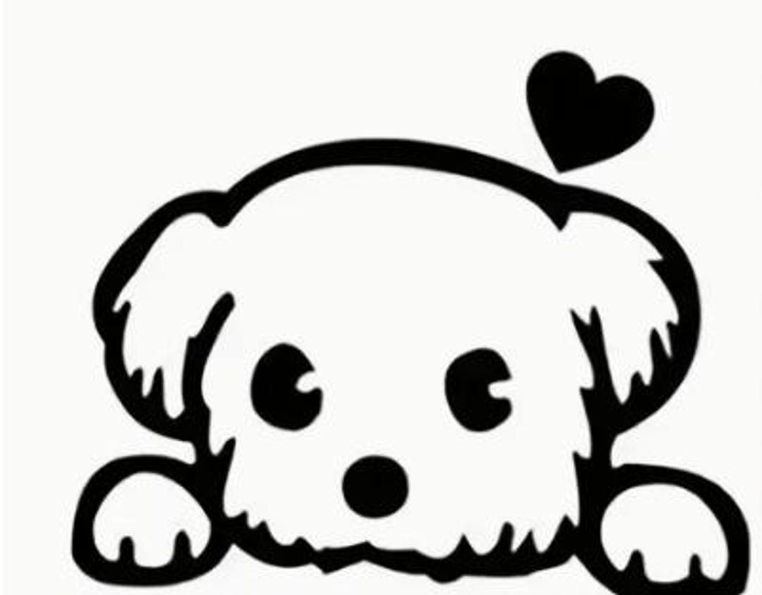 Puppy Dog Vinyl Sticker Decal for Car, Truck, Window, Bumper Decal for ...