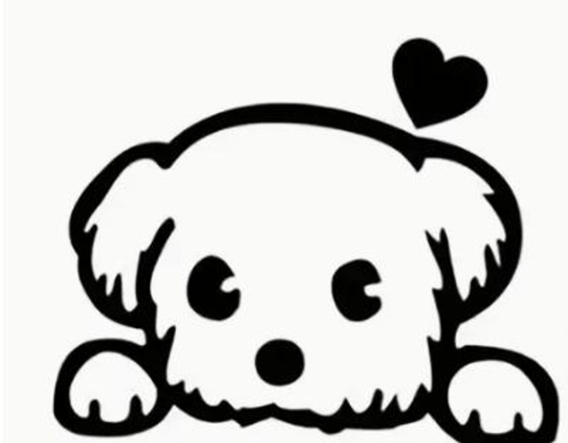 Puppy Dog Vinyl Sticker Decal for Car, Truck, Window, Bumper Decal for ...
