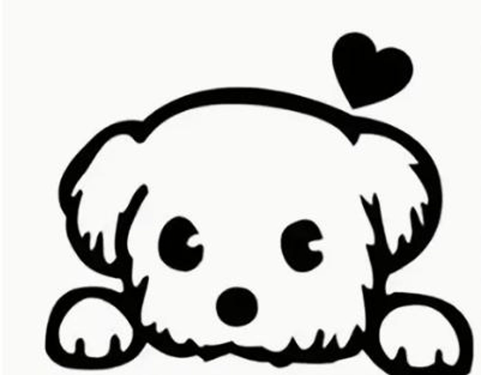 Puppy Dog Vinyl Sticker Decal for Car, Truck, Window, Bumper Decal for ...