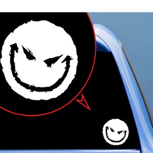 Custom Decal EVIL SMILEY FACE / Vinyl Sticker Decal for Car, Truck ...