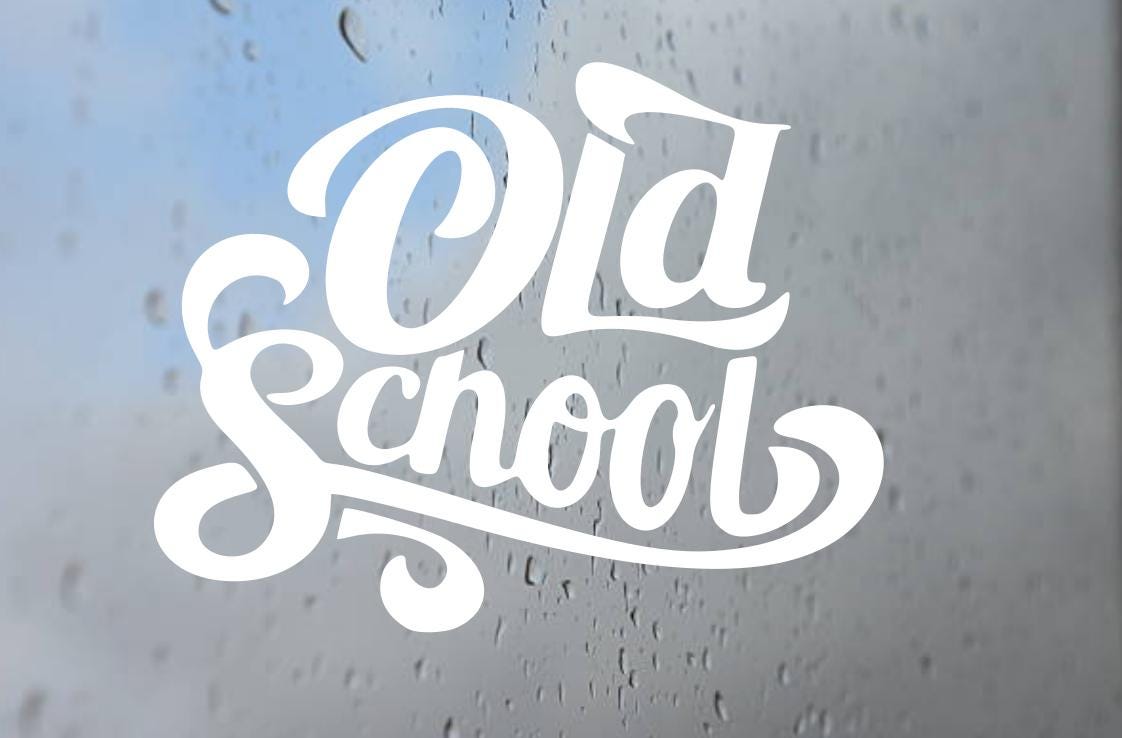 Old School Vinyl Decal, Car Truck Window Sticker - Etsy