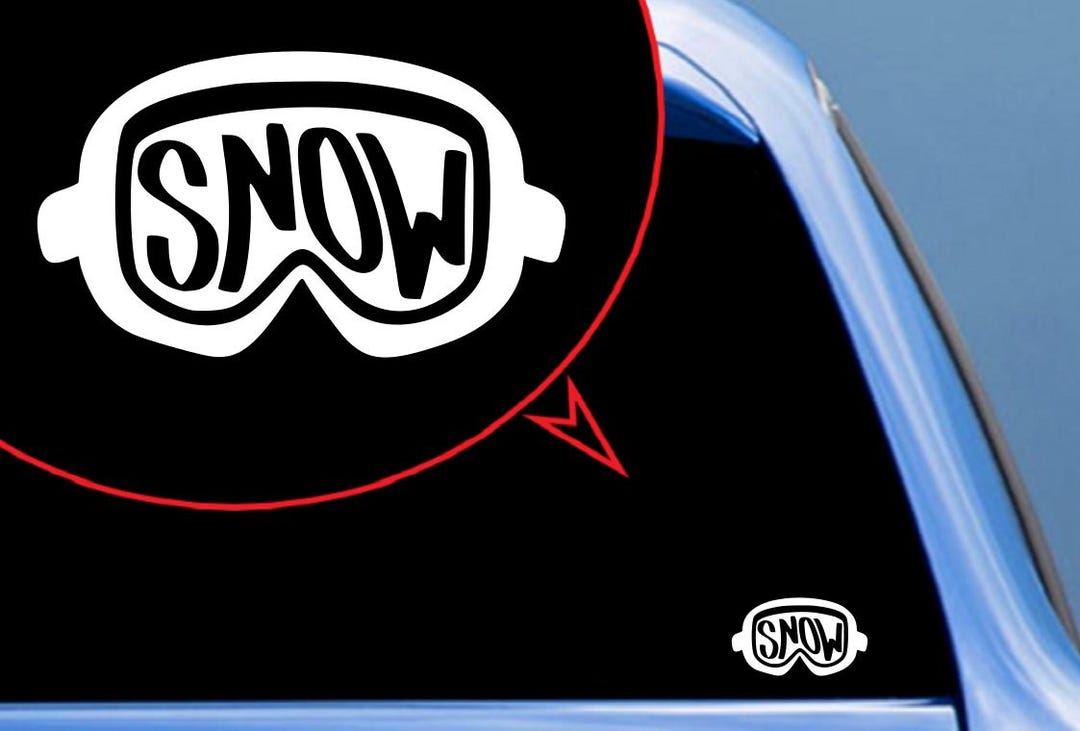 Snow Ski Goggles Vinyl Sticker Decal for Car, Truck, Window, Bumper ...