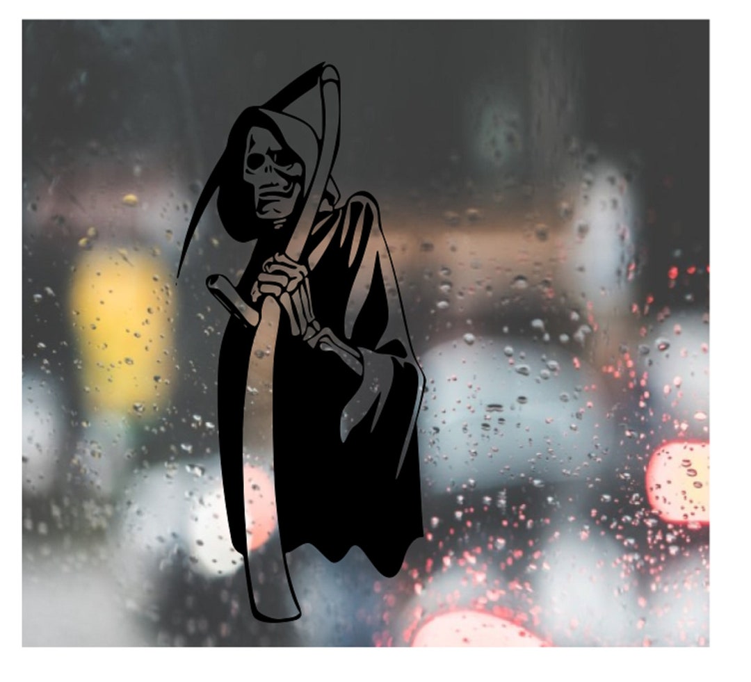 Custom Decal GRIM REAPER SCYTHE Vinyl Sticker Decal for Car, Truck ...