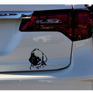 Pug Face Vinyl Decal Sticker, Car Window Decor - Etsy