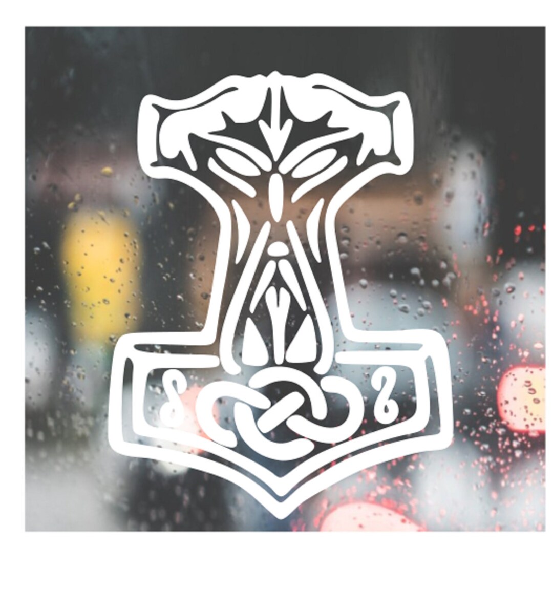 Custom Decal Viking Thor Hammer / Vinyl Sticker Decal for Car, Truck ...