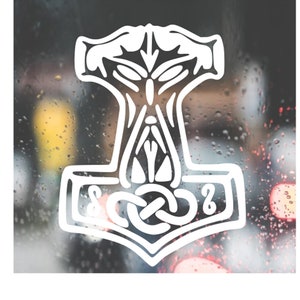 Custom Decal Viking Thor Hammer / Vinyl Sticker Decal for Car, Truck ...