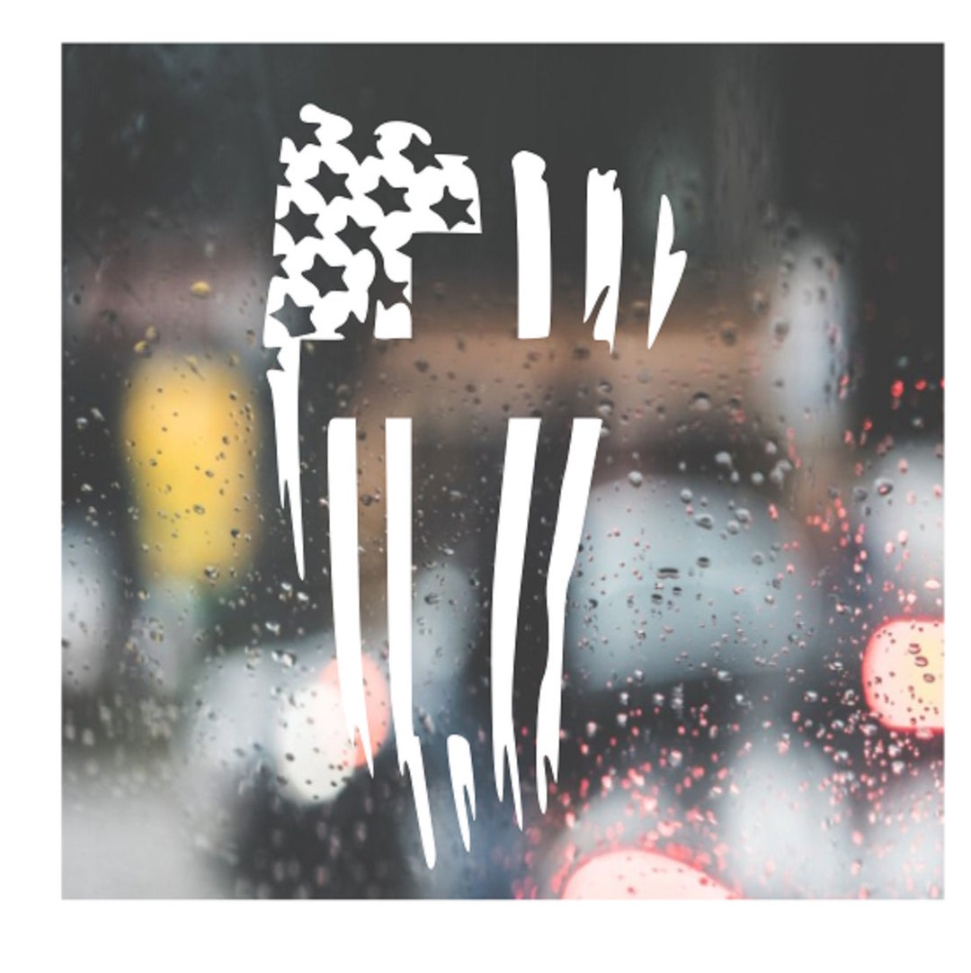 American Flag and Cross Vinyl Sticker Decal for Car, Truck, Window ...